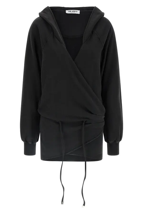 Attico Hooded Dress - Black