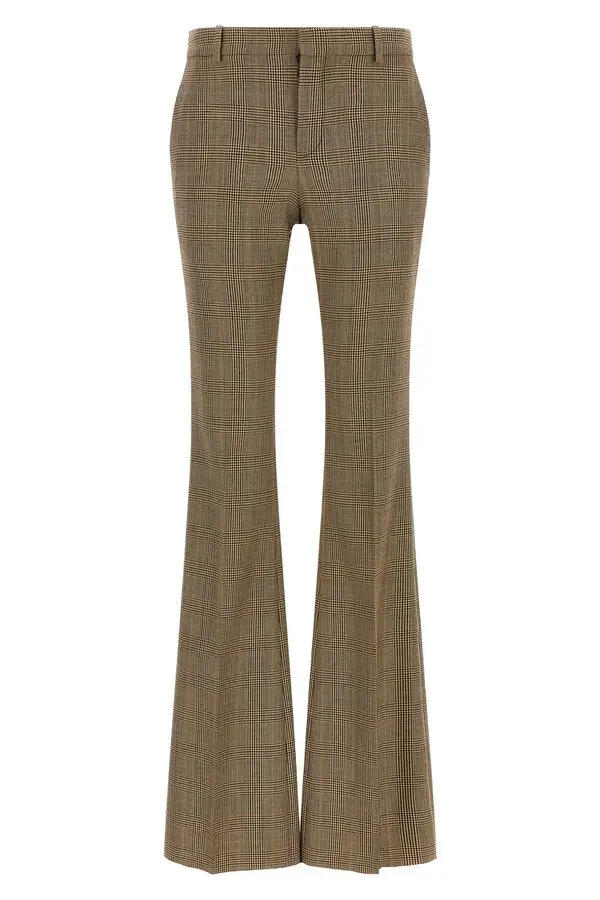 Saint Laurent Prince Of Wales Houndstooth Trousers