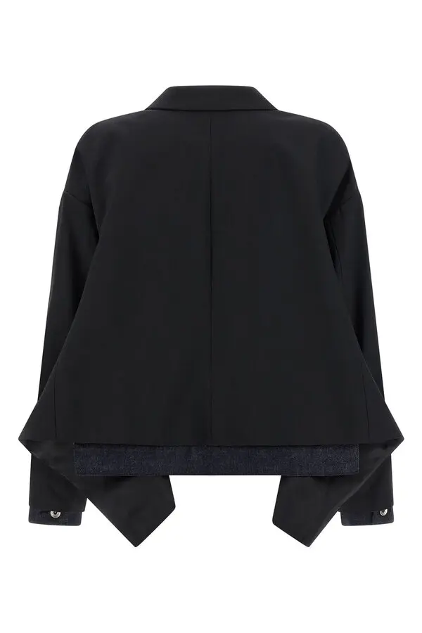 Sacai Blazer With Asymmetrical Hem