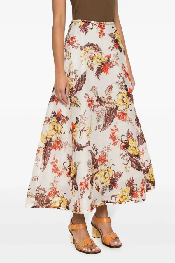 Zimmermann Skirt 'matchmaker Floral Flare