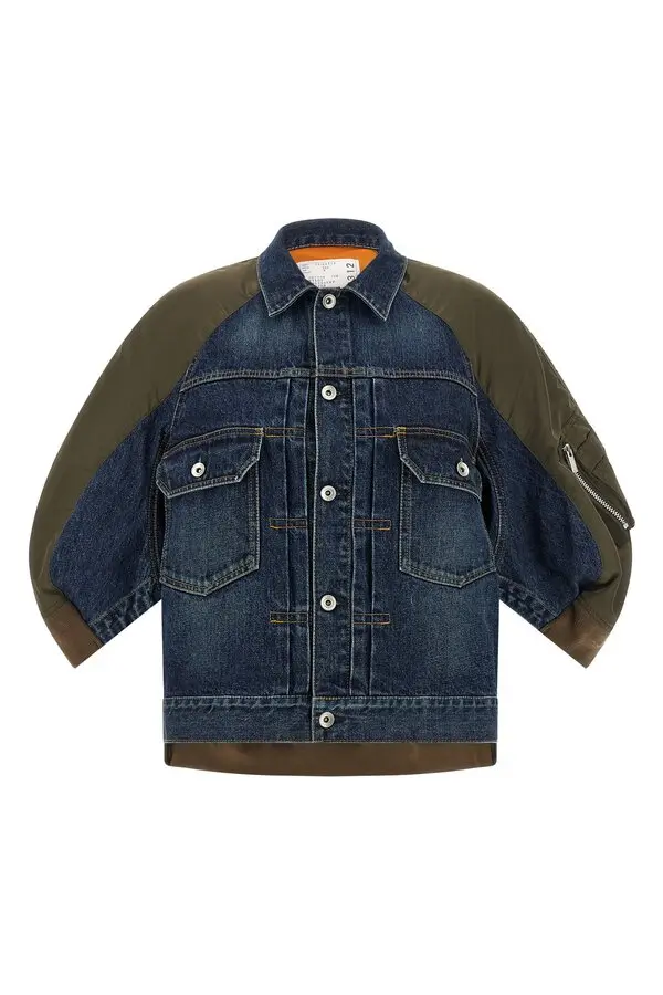 Sacai Hybrid Jacket With Spliced Denim Construction