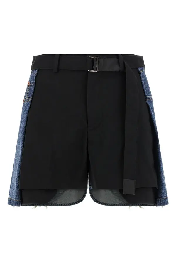 Sacai Short With Integrated Belt - Multi