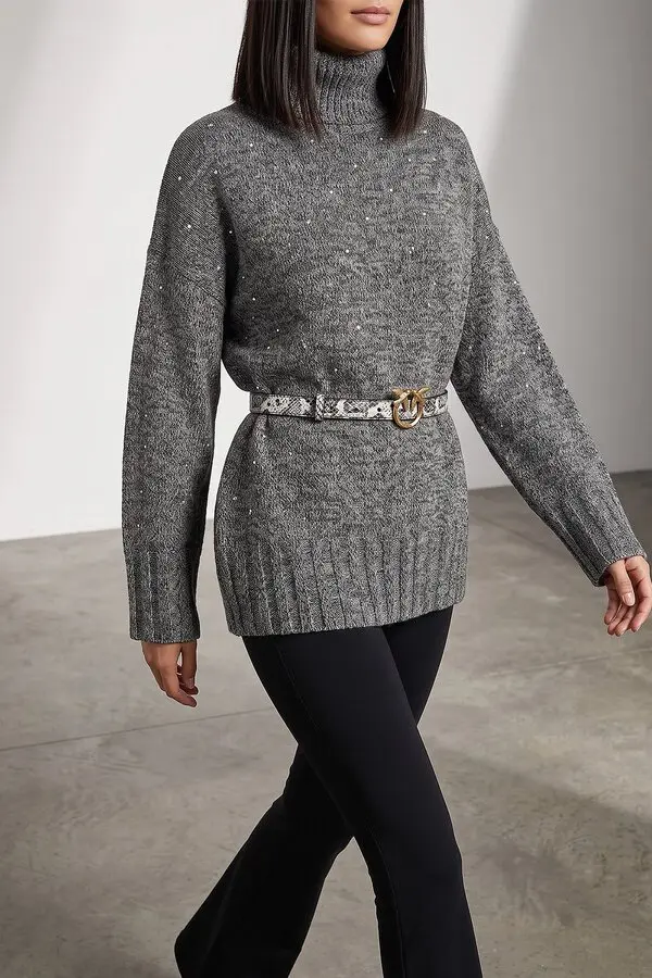 Pinko Crystal-embellished Turtleneck