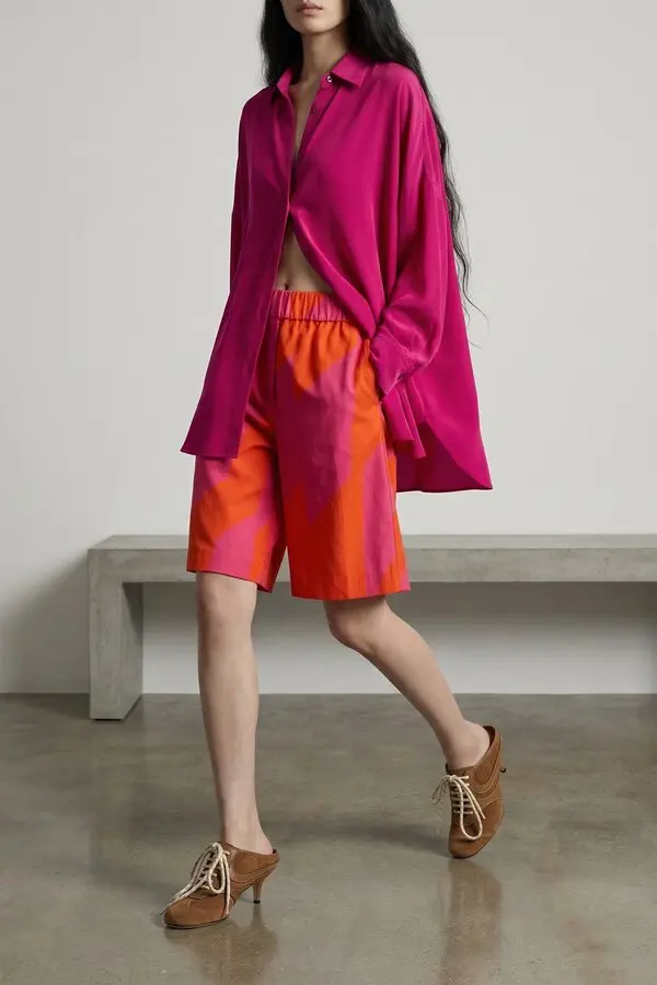 Dries Van Noten Silk Shirt With Dropped Shoulders
