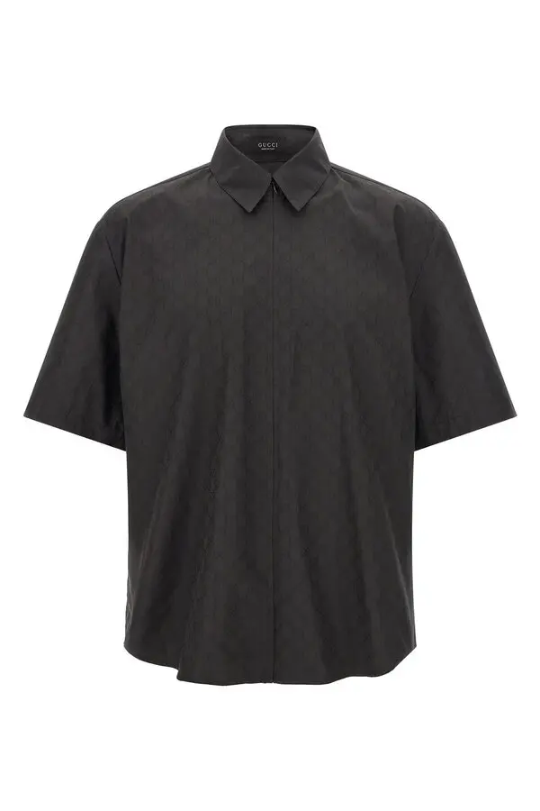 Gucci Gg Zip Shirt - Gray