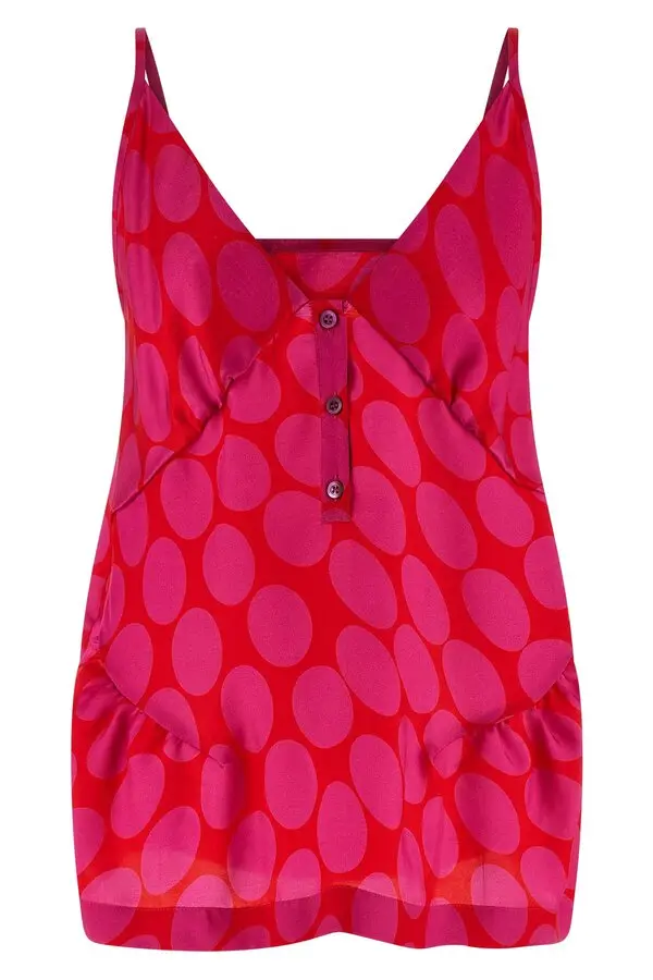 Dries Van Noten Camisole Top With Gathered Details - Fuchsia