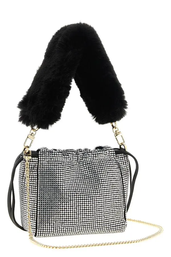 Pinko Rhinestone Bucket Bag