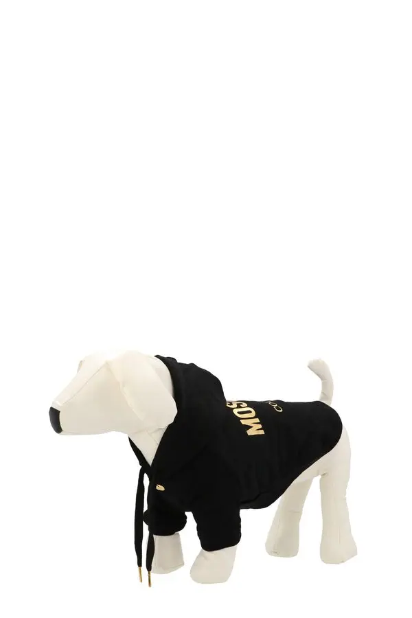 Moschino Dog Hoodie With Gold Foil Logo