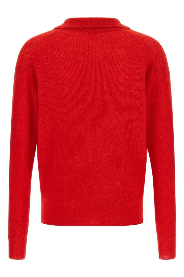 Auralee Baby Suri Alpaca Sheer Knit Polo