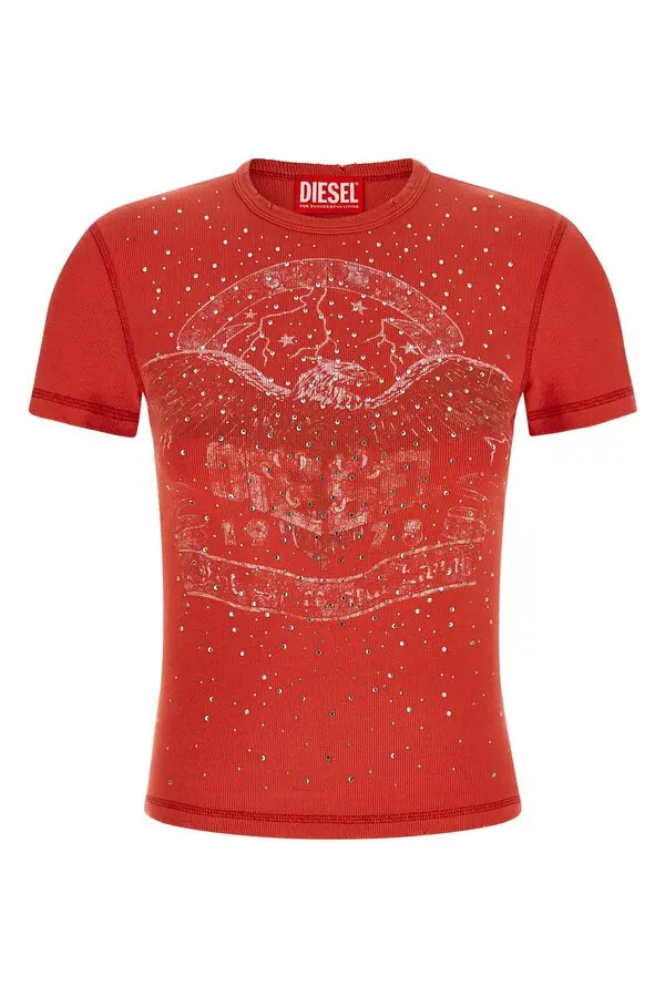 DIESEL® T-shirt 't-marsy-rib-cry - Red