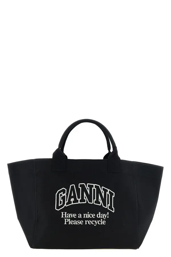 GANNI Xxl Shopping Tote - Black