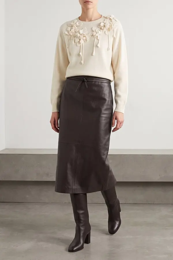 Alberta Ferretti Leather Skirt