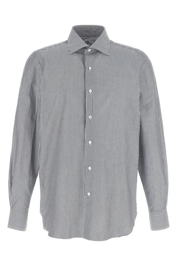 FINAMORE 1925 Striped Cotton Shirt