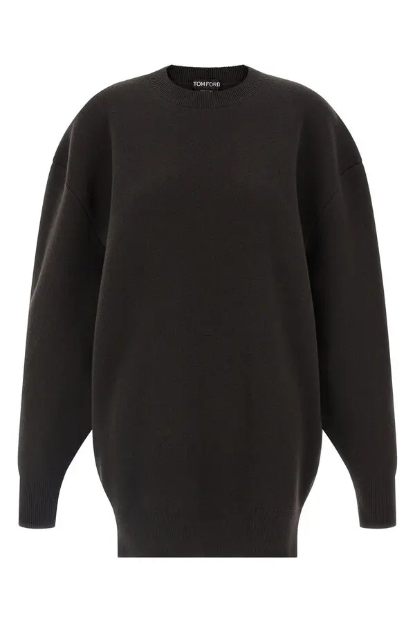 TOM FORD Dress 'sculptural Double Face - Brown