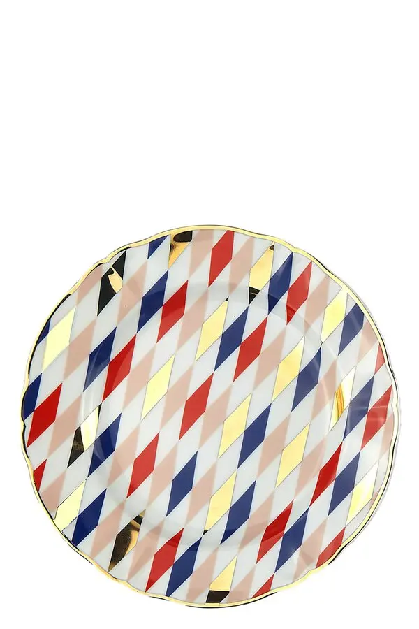 BITOSSI Dessert Plate With Gold Rim