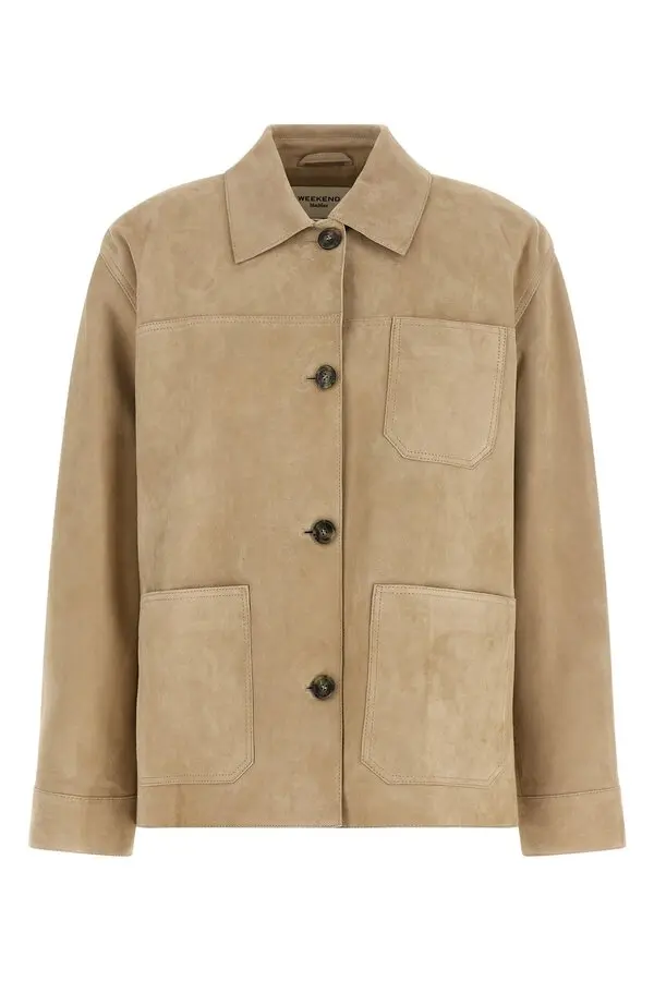 Max Mara Ghiera Suede Shacket - Beige