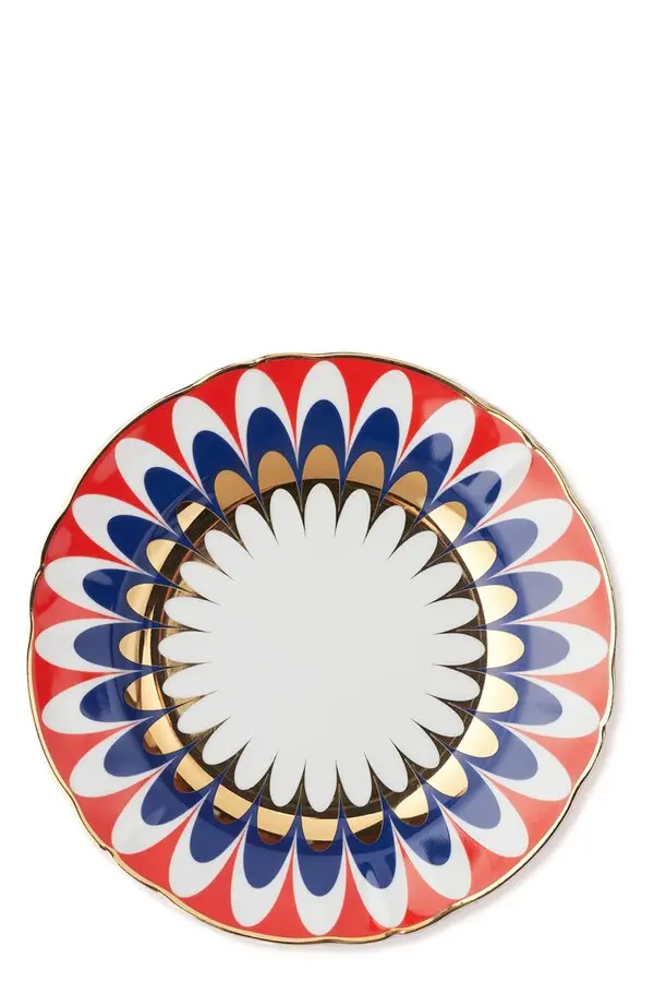 BITOSSI Dessert Plate With Gold Finishings