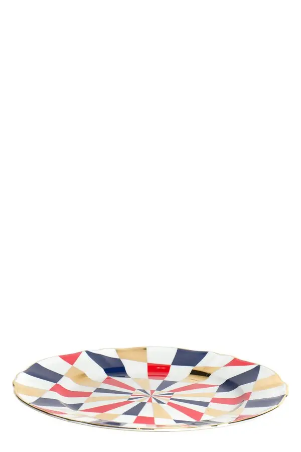 BITOSSI Porcelain Tray With Gold Detailing