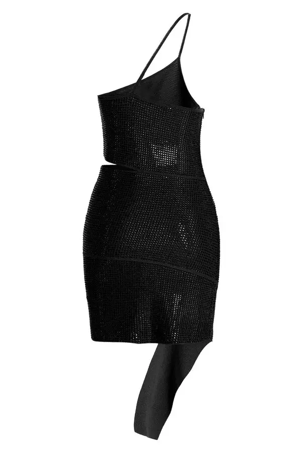 ANDREĀDAMO One-shoulder Mini Dress