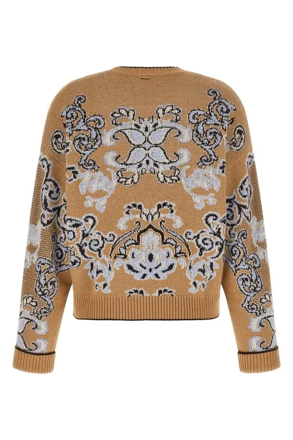 TWINSET Jacquard Wool Blend Sweater