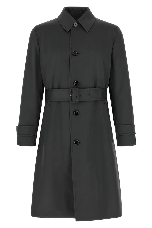 LARDINI Virgin Wool Trench Coat