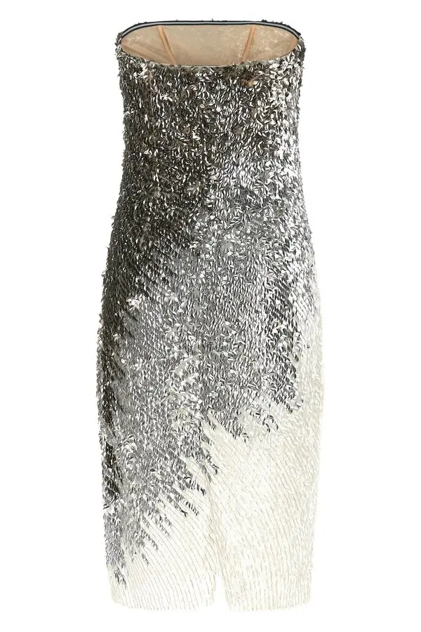 Elisabetta Franchi Metallic Tulle Dress