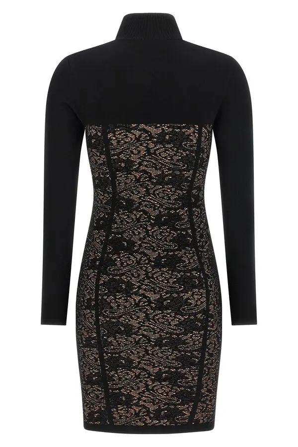 Elisabetta Franchi Mini Dress With Jacquard Weave