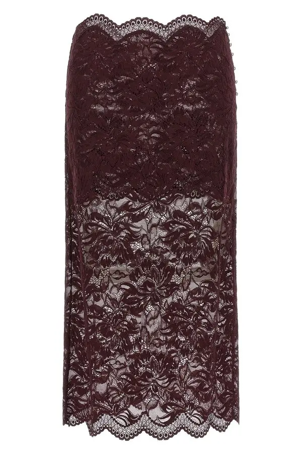 Rabanne Lace Skirt - Purple