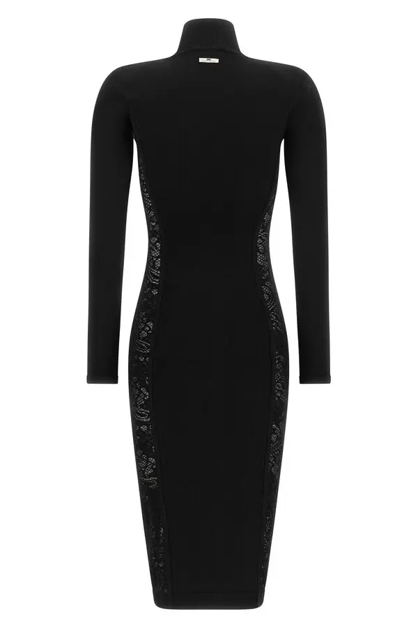 Elisabetta Franchi Midi Dress With Lace Details