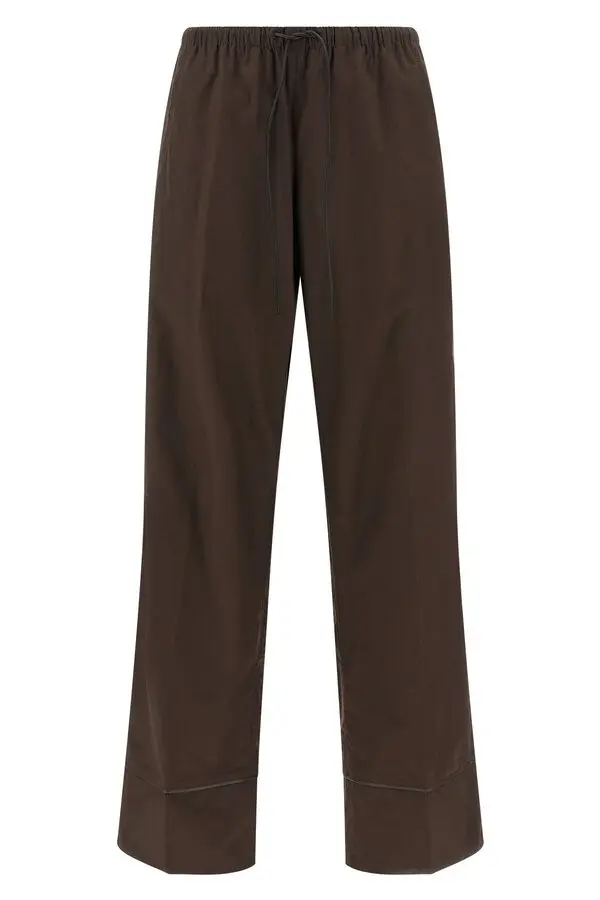 YVES SALOMON Leather-insert Trousers
