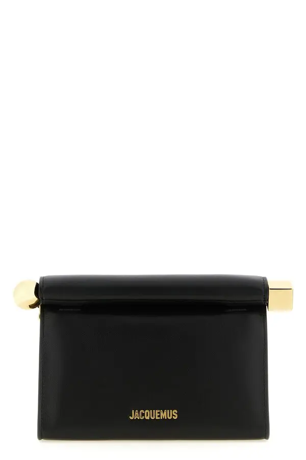 Jacquemus Clutch Geometric Gold-tone Metal Hardware