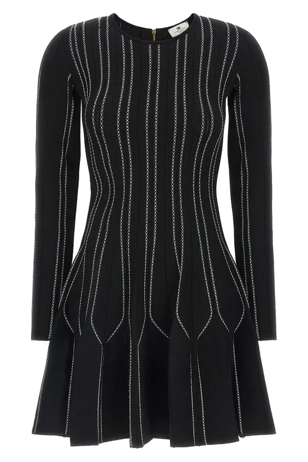 Elisabetta Franchi Origami Knit Dress - Black