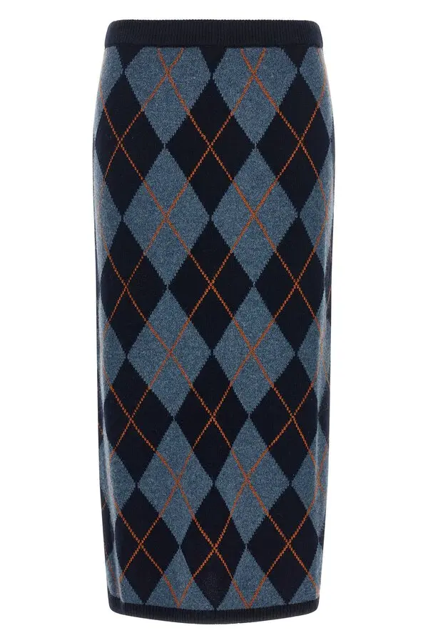 TWINSET Argyle Knit Skirt