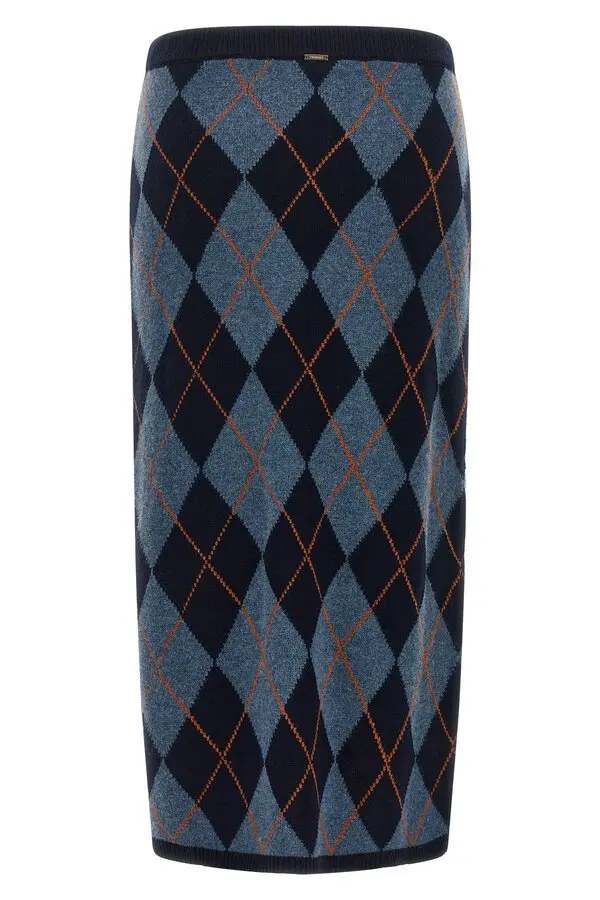 TWINSET Argyle Knit Skirt