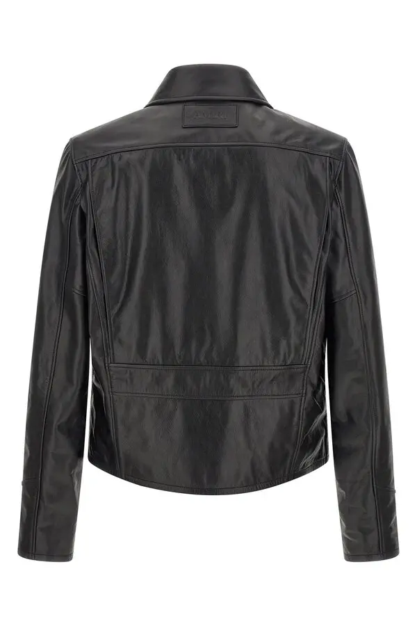 Amiri Zipped Leather Jacket