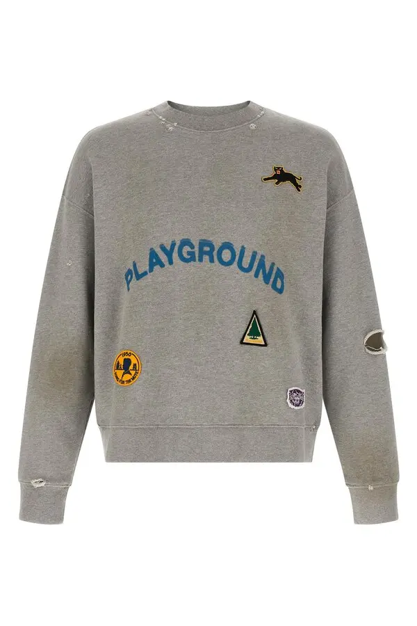 SONG FOR THE MUTE Playground' Knit Sweater - Gray
