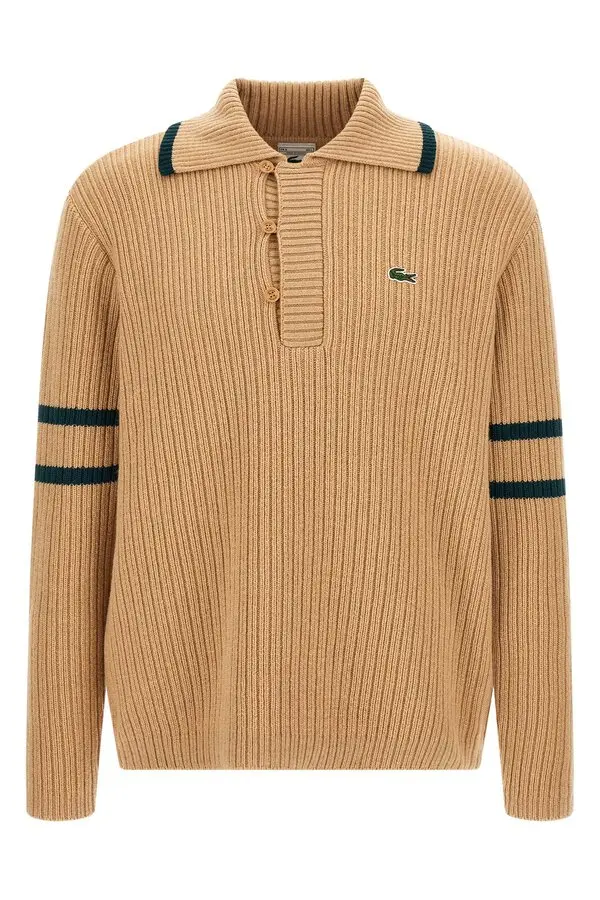 Lacoste Archive Edition' Camel Sweater