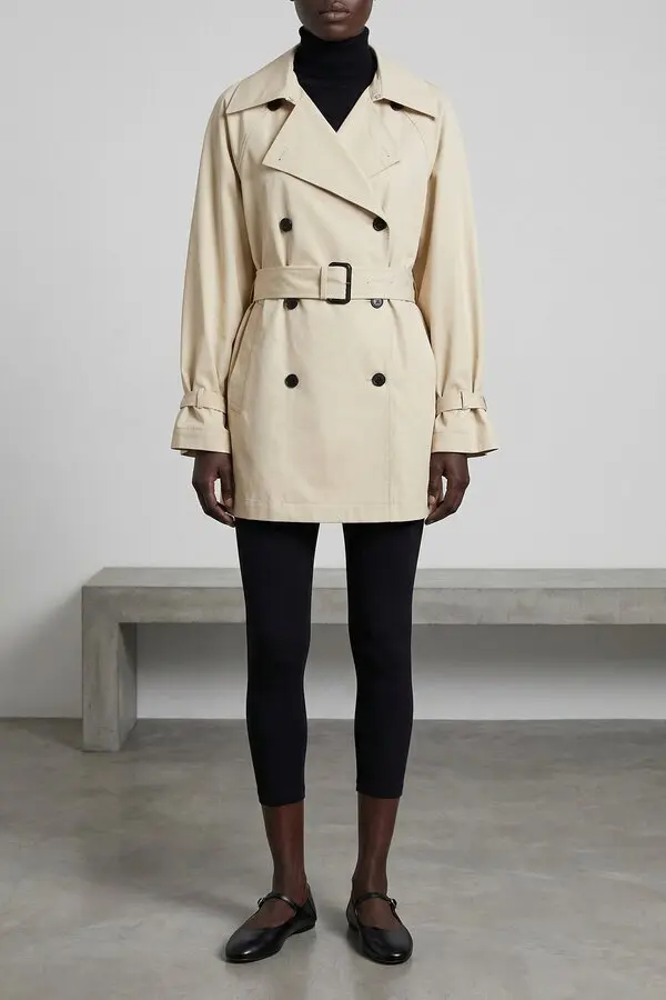 TOTEME Cotton Trench Coat With Cape Detail