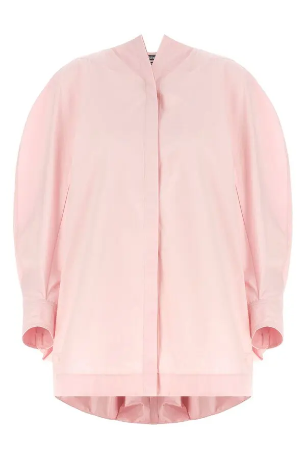 Jacquemus Cotton Shirt With Sculptural Sleeves - Pink
