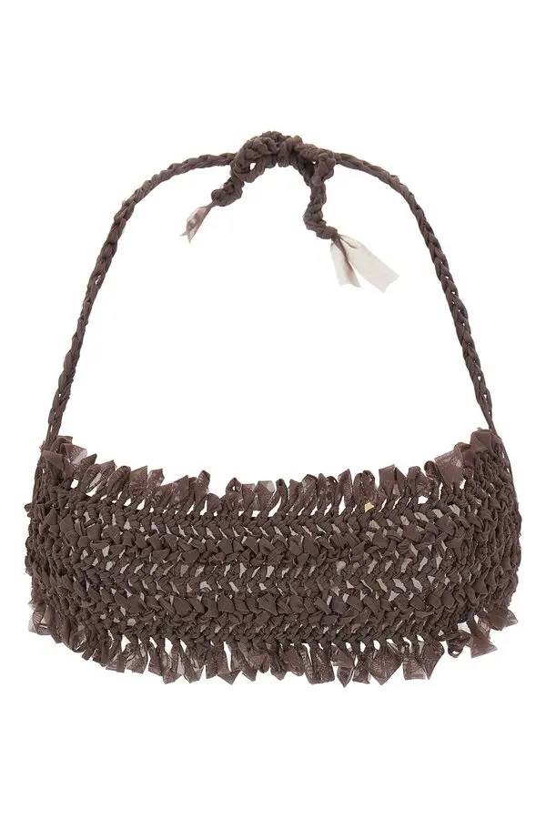 ALLIS Tricot Technique Bikini Top - Brown