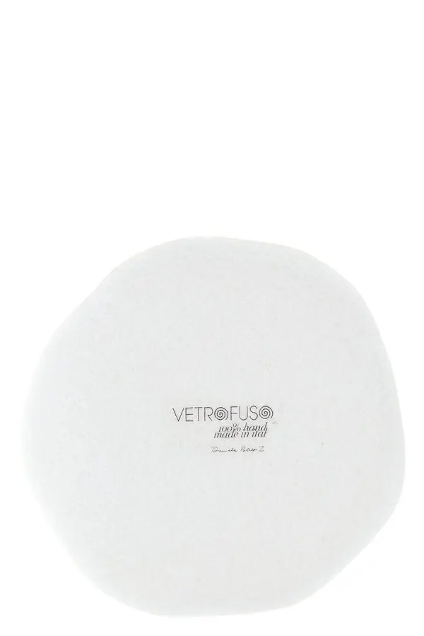 VETROFUSO Avorio Forma Organica Con Bordo' Plate