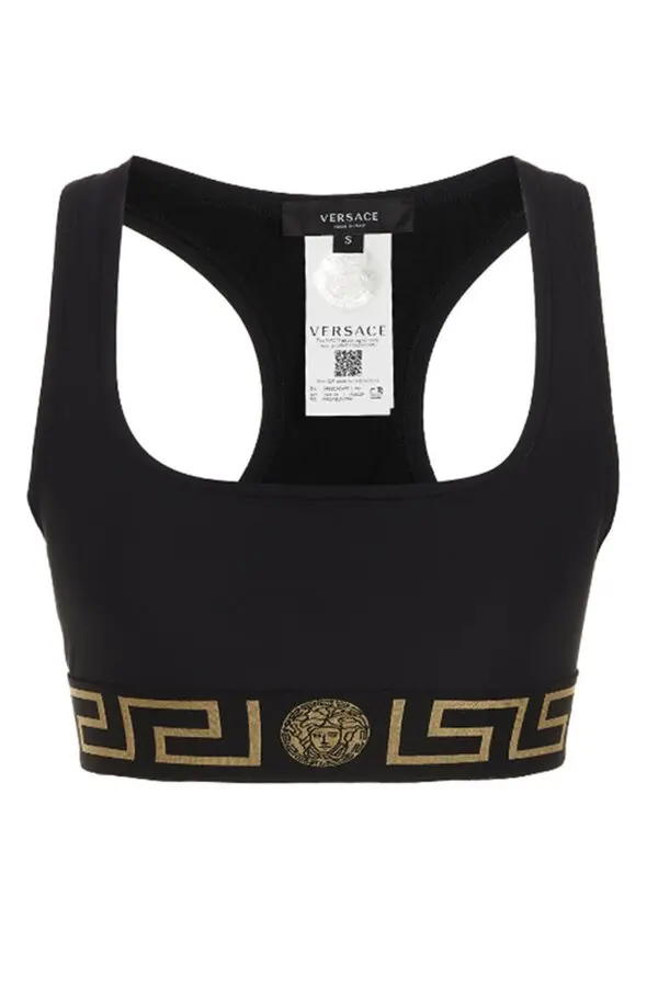 Versace Lycra Matt' Sports Bra - Black
