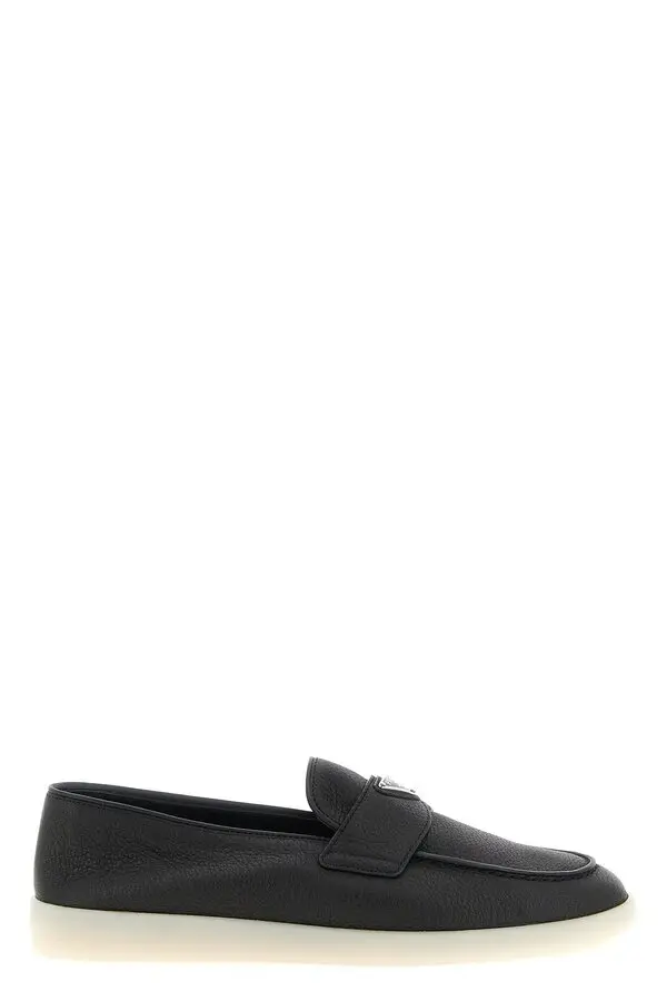Prada Loafer With Enamel Triangle Logo