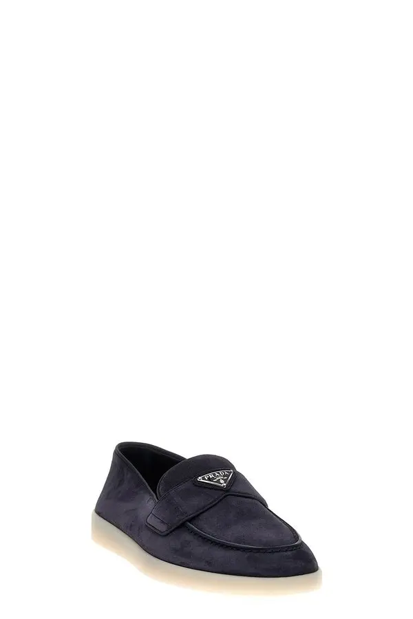 Prada Loafer With Enameled Triangle Logo