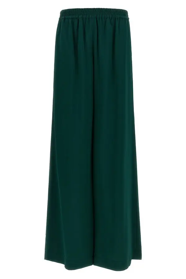 GIANLUCA CAPANNOLO Wide-leg Pants With Elasticated Waist - Green