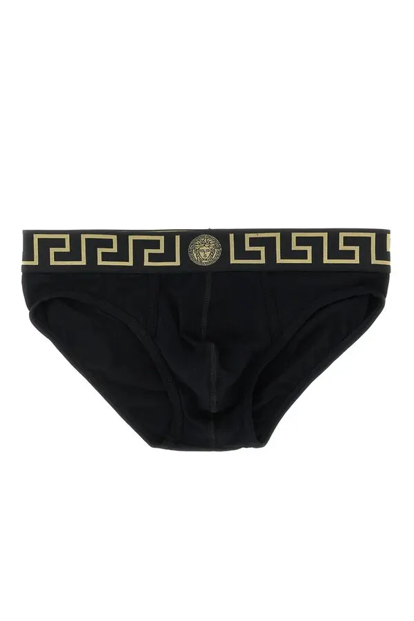 Versace Briefs With Greca Waistband