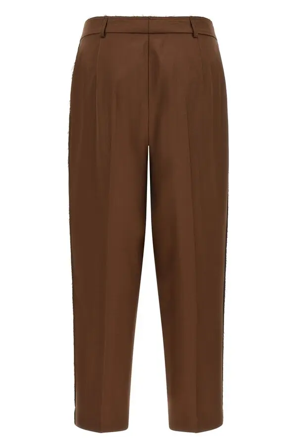 GIANLUCA CAPANNOLO Nora Trousers With Raw-cut Edges
