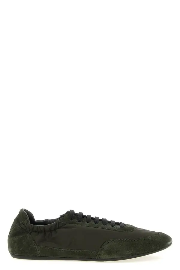 Prada Suede Panelled Sneaker - Green