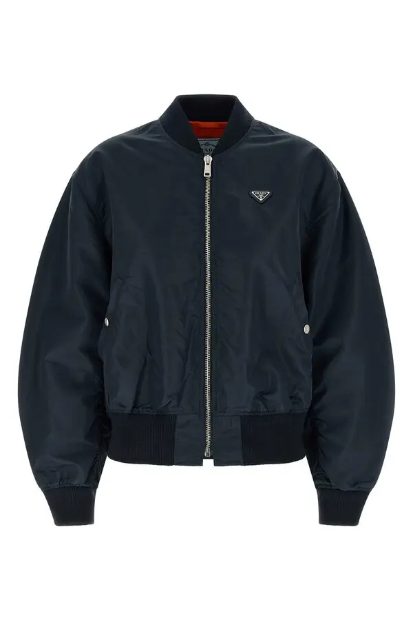 Prada Bomber Jacket With Triangle Logo
