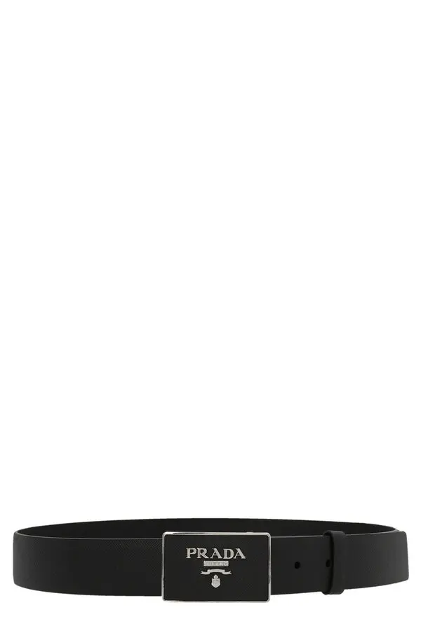 Prada Saffiano Leather Belt - Black